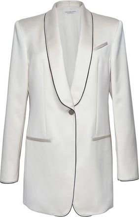 Philosophy di Lorenzo Serafini Femme, Vestes, Blanc, Taille: 40 FR Satin Jacket