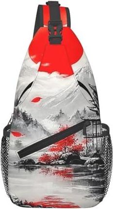 Generic Sac &agrave; bandouli&egrave;re japonais Mangrove et soleil pour homme