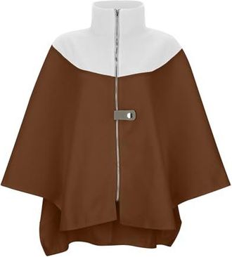 Generic Vestes d&eacute;contract&eacute;es pour femmes, col montant, fermeture &eacute;clair, bouton, couleur assortie, 2026, marron, M
