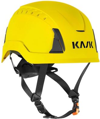 Kask Schutzhelm Primero Air, Bauhelm, Arbeitshelm, Drehrad, 14 Bel&uuml;ftungskan&auml;le, nach EN397 und EN50365, Farbe:gelb
