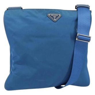 Prada Pre-owned Nylon Umh&auml;ngetasche - - Pre-owned - Damen - Blau - ONE SIZE