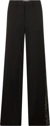 Iceberg Pantalon en laine avec d&eacute;tail logo - Femme - Pantalons - Noir - Taille: 34 FR