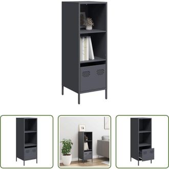 vidaXL Stahl Schrank - Highboard Anthrazit 35x39x103,5 cm Stahl