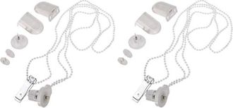 Gardinia Seitenzug-Zubehör, Umbau-Set Rollos, GT-1, Ersatzteil zur Nischen-, Decken- und Wandmontage, 105 x 5 x 3 cm, Kunststoff, Weiß (Packung mit 2)