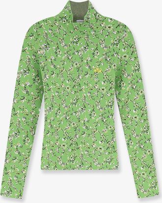 Loewe Viscose blend top with floral motif - LOEWE - gender_Woman