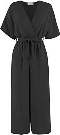 JOPHY & CO. Combinaison longue avec col V pour femme (réf. 6797), Noir, M