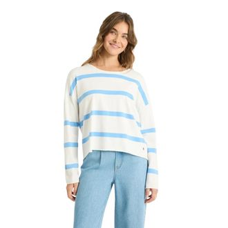 Lieblingsst&uuml;ck Gestreifter Pullover mit Rundhalsausschnitt - - Knitwear - Damen - Blau - M