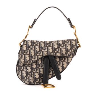 Dior Crossbody Bags - Oblique Saddle Mini - Gr. unisize - in Blau - f&uuml;r Damen