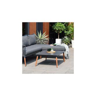 M&S Collection M&s - Table basse carrée 74,5x39,7 cm en ciment et teck