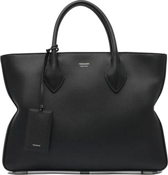 Ferragamo Shopper & Totes - Structured Black Shoulder Bag - Gr. unisize - in Schwarz - f&uuml;r Damen