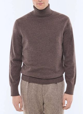 Fursac Pull col roul&eacute; en laine et cachemire - Taille XXL - Homme