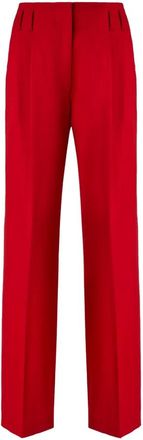 Genny Femme, Pantalons, Rouge, Taille: 40 FR Wide Pantalons