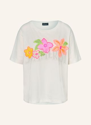 Grace Grace T-Shirt Mit Pailletten weiss