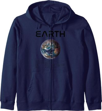 MathWare Nerdy Earth Astronomie Science Planets Solar System Facts Blk Kapuzenjacke