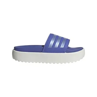 adidas Unisex Adilette Platform Slide Sandal, Semi Cobalt Blue/Blue Spark Met./White, 11 US Men