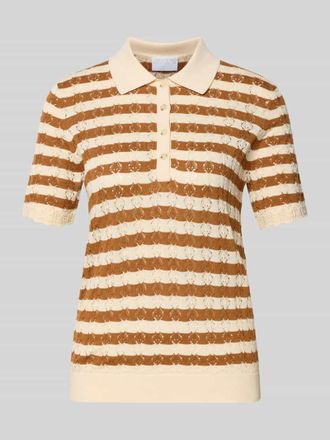 Jake*s Strickshirt mit Polokragen und Knopfleiste