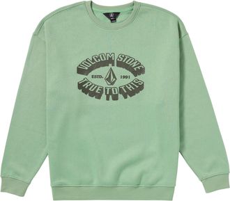 Volcom Herren Roundabout Crew 2 Fleece Sweatshirtew Sweatshirt, Lichen Grün, X-Large