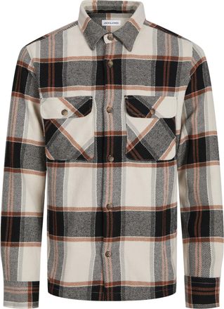Jack & Jones Herren Jjdarren Flannel Overshirt Ls Freizeithemd, Moonbeam, S