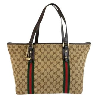 Gucci Sac cabas pr&eacute;-poss&eacute;d&eacute; en toile GG - Femme - Pre-owned - Beige - Taille: ONE Size