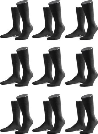 Falke Herren Airport Socken Str&uuml;mpfe 14435 9 Paar, Farbe:Anthrazit;Sockengr&ouml;&szlig;e:39-40;Artikel:14435-3080 anthrazit mel