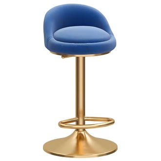 Generic Barhocker mit Theke, drehbare Barhocker mit H&ouml;henverstellung, samtbezogener Barstuhl mit niedriger R&uuml;ckenlehne und Fu&szlig;st&uuml;tze f&uuml;r Zuhause, K&uuml;che, Esszi