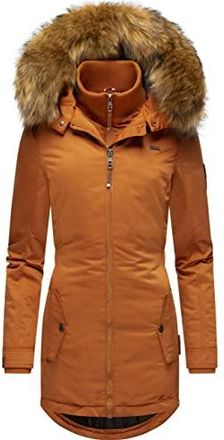 Marikoo Sanakoo Veste dhiver Parka avec Capuche pour Dame Cannelle Rouill&eacute;e XL