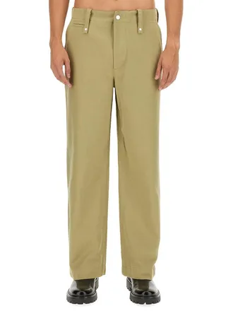 Burberry Satin Cotton Trousers - Beige