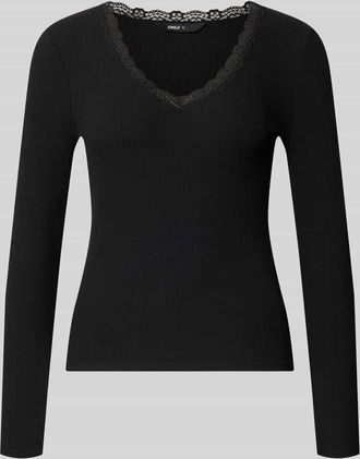 Only Slim Fit Langarmshirt aus Baumwoll-Mix Modell SARA SHARAI