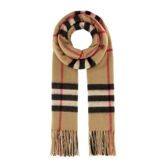 Burberry &Eacute;charpe en cachemire brod&eacute;e - unisex - Accessoires - Beige - Taille: ONE Size