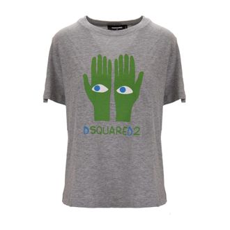 Dsquared2 Graphic T-Shirt mit Rundhalsausschnitt - - Tops - Damen - Grau - S