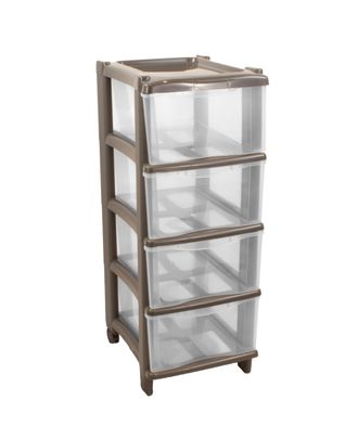 Gi&ograve;Style Essential Cassie Kommode | 4 Schubladen | Anthrazit | H 76 cm | Made in Italy