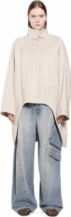 Alaia Asymmetric Double Face Cashmere Coat