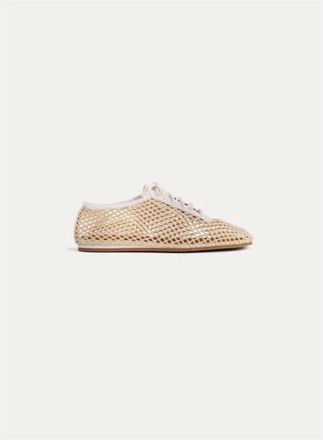 Forte_Forte Femme, Chaussures, Beige, Taille: 37 EU Derbies Plates en Crochet