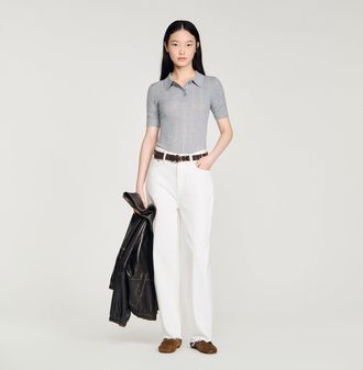 Sandro Pointelle-Wollpulli mit Polokragen