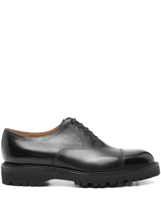 John Lobb richelieus Council en cuir à bout contrastant - Noir