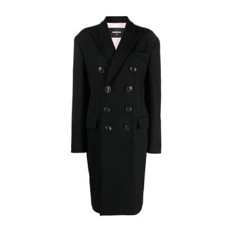 Dsquared2 Zweireihiger Mantel - - Coats - Damen - Schwarzk - S