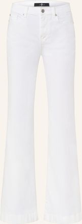 7 For All Mankind Flared Jeans Dojo Tailorless weiss