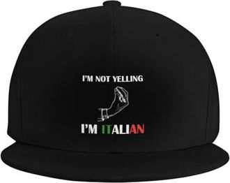 Generic Je Ne Crie Pas, Je suis Italien Unisexe Chapeaux Pare-Soleil Snapback Casquette De Baseball R&eacute;glable Casquette Hip Hop pour Hip Pop Adulte Golf