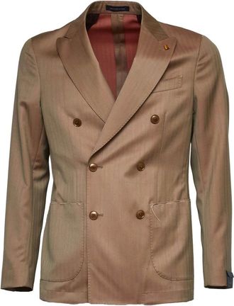 Sartoria Latorre Homme, Vestes, Beige, Taille: M Doppiopetto Punta lancia Blazer
