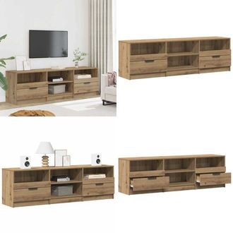 vidaXL vidaXL Meuble TV ch&ecirc;ne artisanal 150x33,5x45 cm bois ding&eacute;nierie