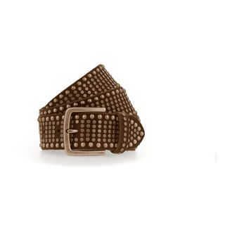 B.Belt B.belt - Ceinture en cuir clout&eacute;e Bb4047L10 - unisex - Accessoires - Brun - Taille: 90 CM
