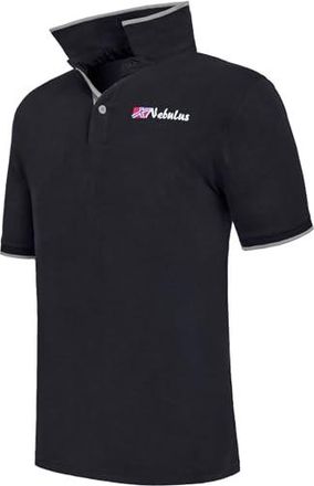 Nebulus Polo Lastone pour homme, noir/gris, XL