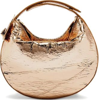 Genny Halo Mini-Tasche im Metallic-Look - Braun