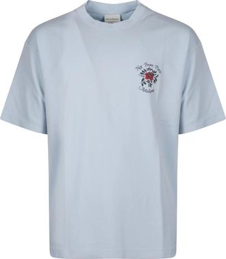 Dr&ocirc;le de Monsieur Homme, Tops, Bleu, Taille: M Rose Slogan T-Shirt