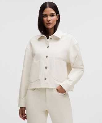 lululemon EasyFive Jacket f&uuml;r Frauen - Gr&ouml;&szlig;e XL in Light Ivory