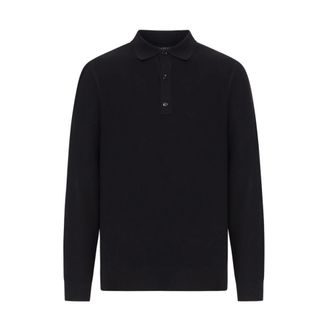 Tom Ford Homme, Tops, Noir, Taille: XL Polo Piqu&eacute; Soie et Coton