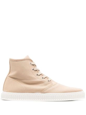 Maison Margiela baskets montantes &agrave; motif Number - Tons neutres