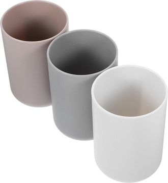 BESPORTBLE 3 St&uuml;ck Mundsp&uuml;lbecher aus Bruchsicherem Gro&szlig;e Kapazit&auml;t Leicht und Tragbar als Zahnb&uuml;rstenhalter f&uuml;r Badezimmer und Reisen Modernes Design in Wei&szlig; un