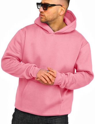 Behype. Herren Oversize Hoodie Kapuzenpullover Einfarbig Basic Heavy Blank Pullover Unifarben Kapuzen-Sweatshirt (DE/NL/SE/PL, Alphanumerisch, XXL, Regular, R