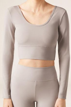 Calzedonia Lang&auml;rmeliges Soft Touch T-shirt Braun